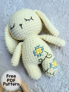 Sleeping Crochet Bunny Amigurumi Free PDF Pattern