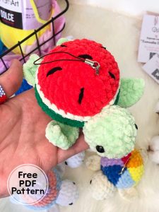 Turtle Amigurumi Keychain Free Crochet PDF Pattern