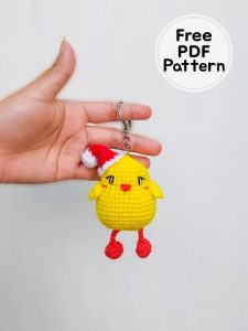 Amigurumi Chick Keychain Free PDF Pattern