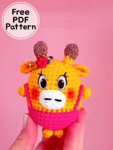 Crochet Giraffe Keychain Free Amigurumi Patterns PDF