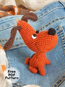 Crochet Keychain Dog Amigurumi PDF Free Pattern