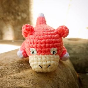 Crochet Keychain Slowpoke Pokemon Amigurumi Free Pattern PDF