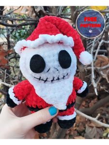 Free santa jack skellington crochet PDF pattern